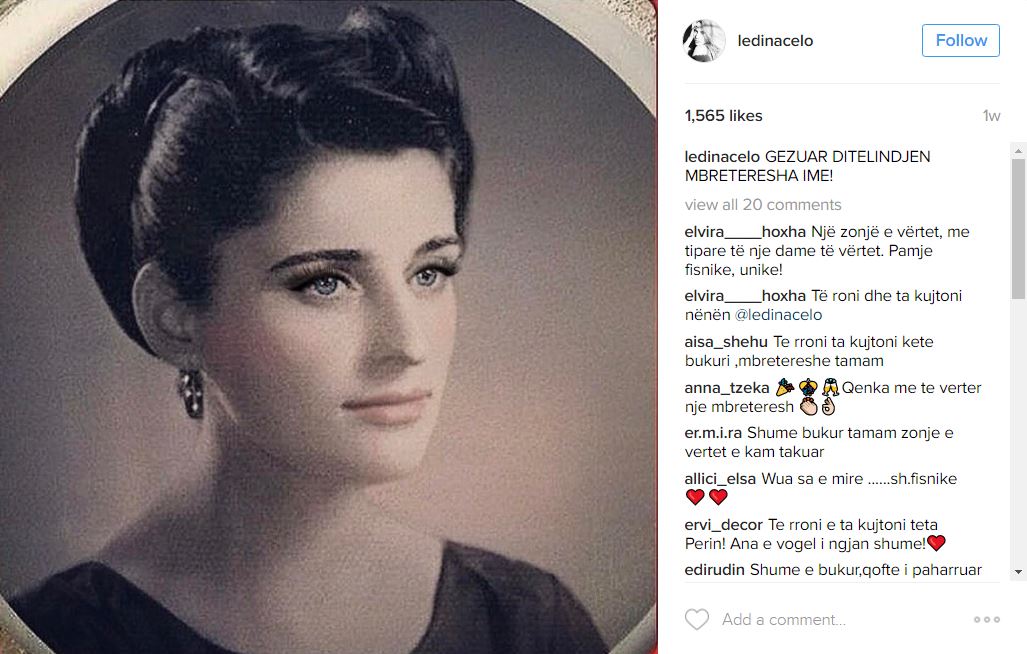 Ledina Çelo e bukur, por s’keni parë ende mamanë e saj – ArkivaNews